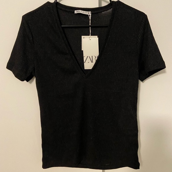 Zara | Tops | Zara Vneck Shirt | Poshmark